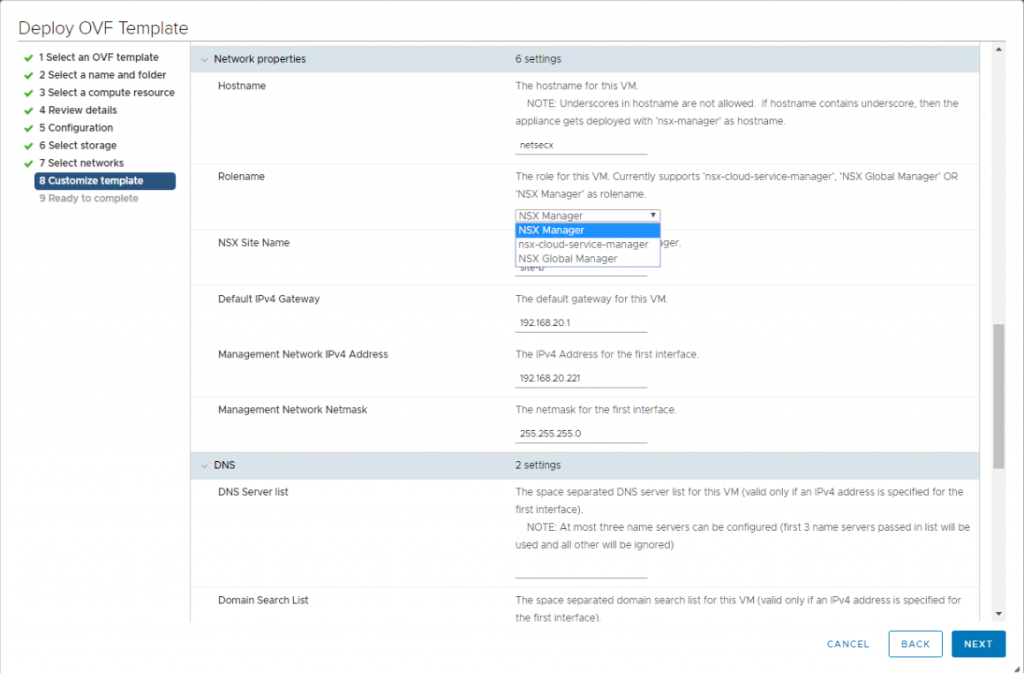 NSX-T Manager Deployment - İlk Kurulum - tyilmaz.net